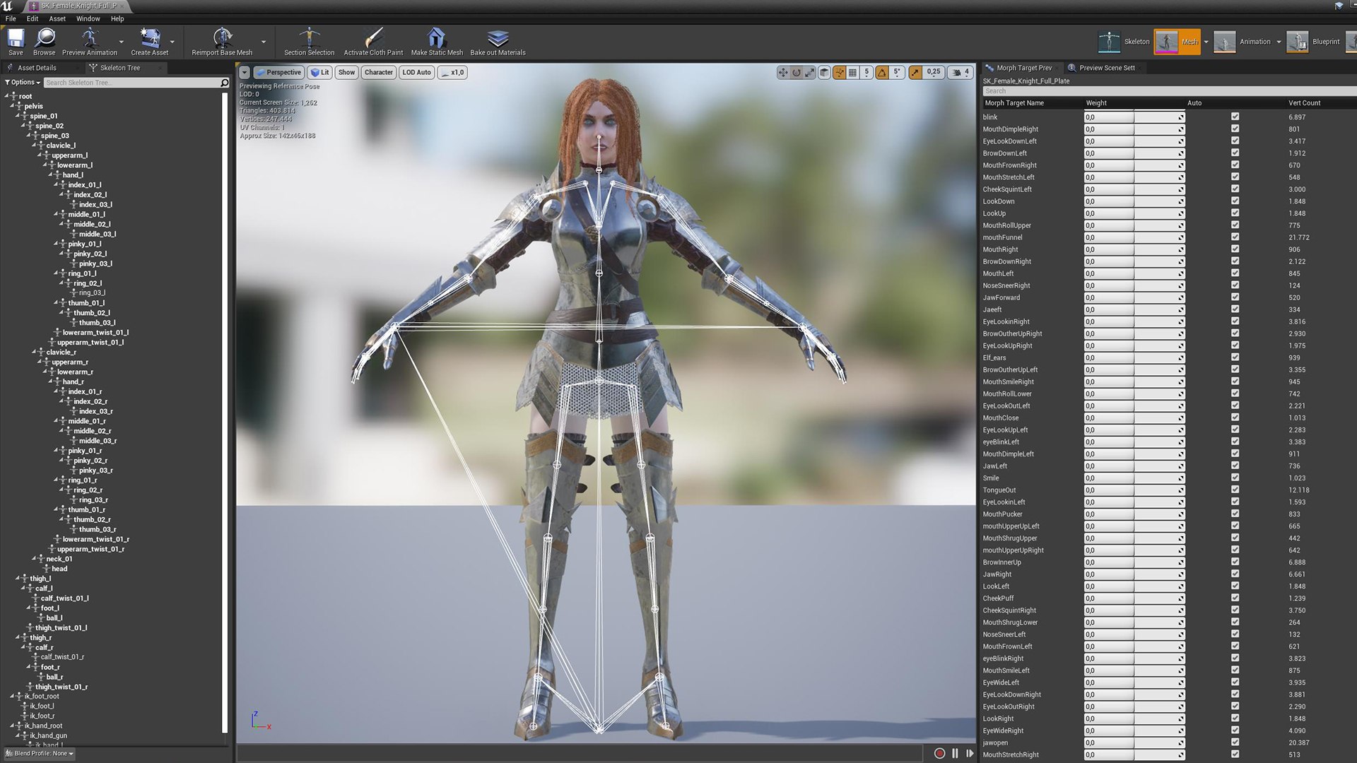 3D Female Knight Full Plate Gaming Unreal Engine Project model ...