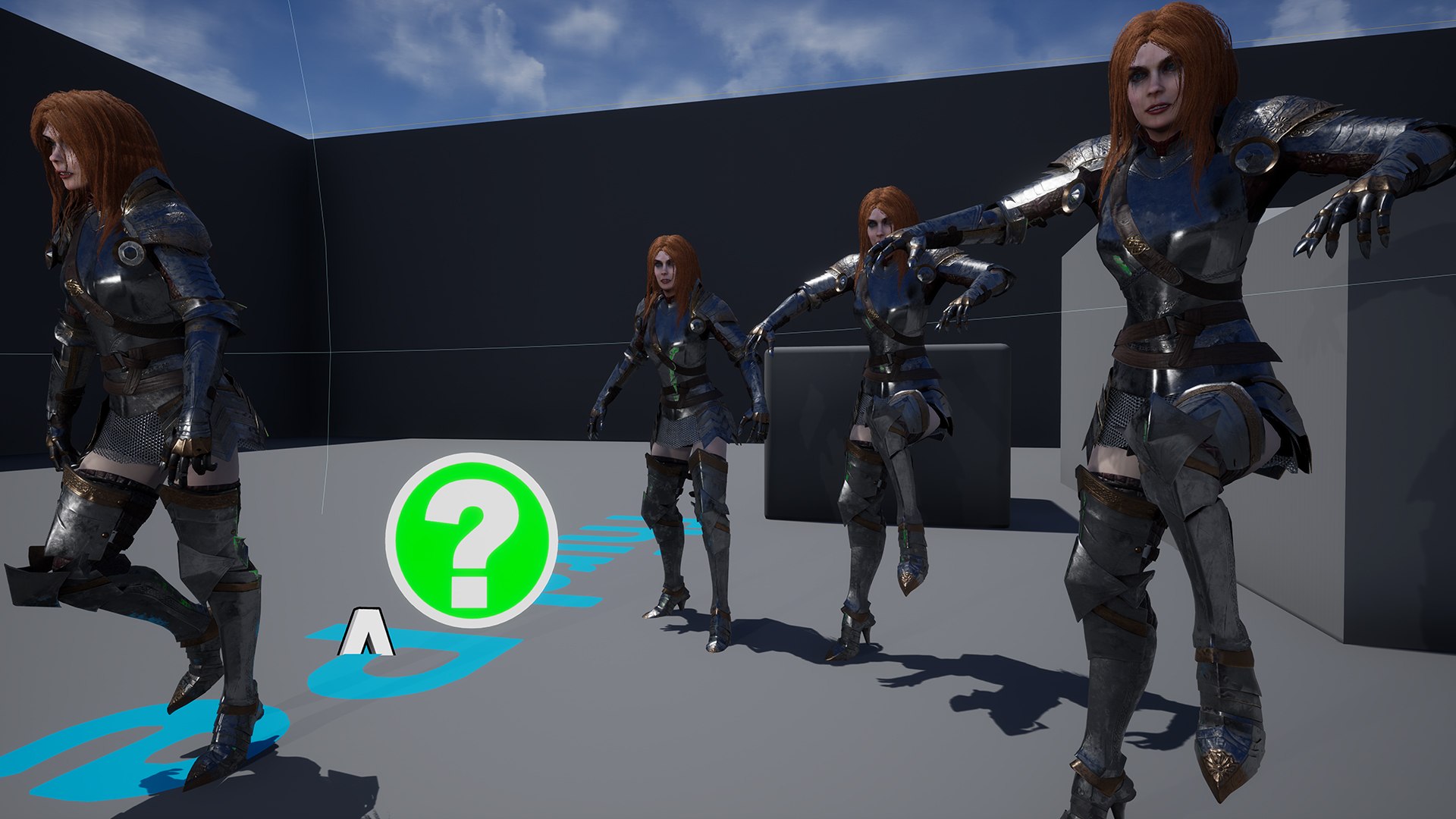 3D Female Knight Full Plate Gaming Unreal Engine Project model ...