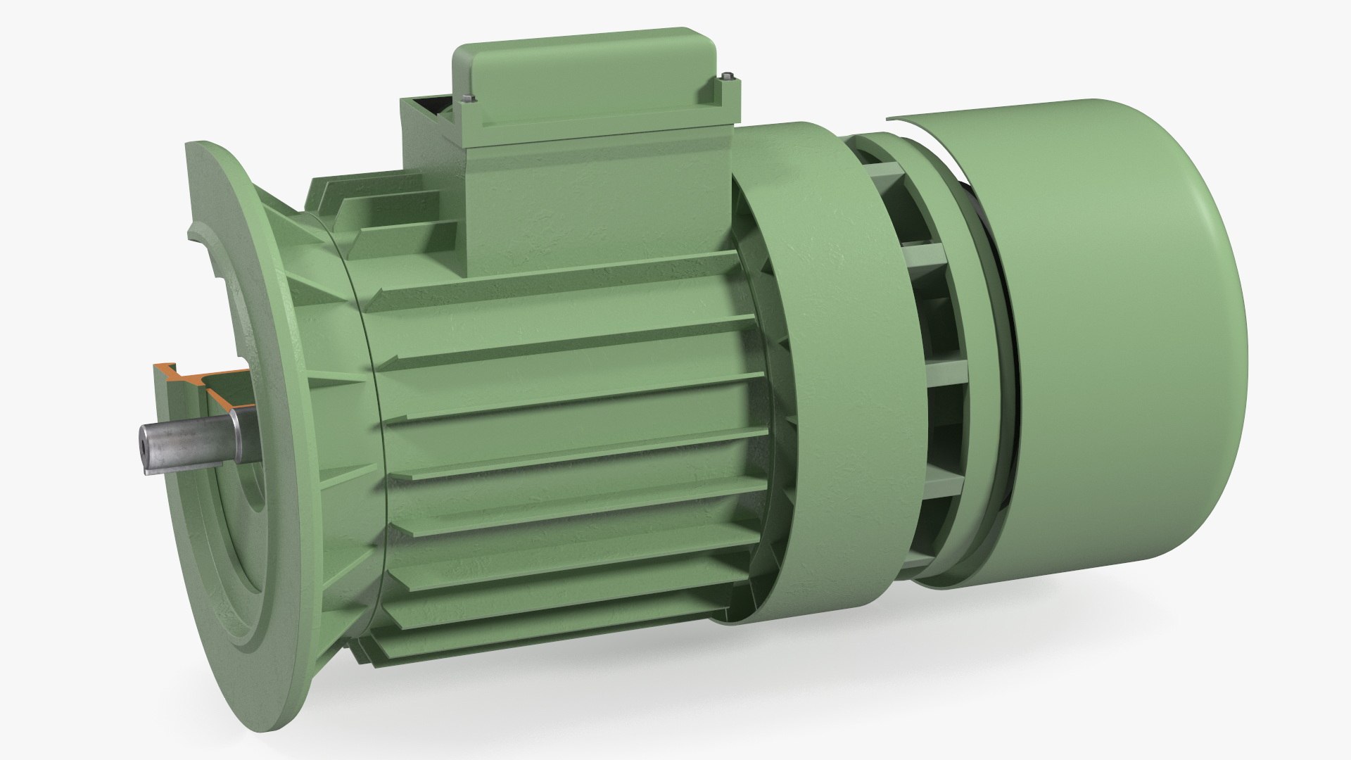 Electric Motor Cutaway Green 3D Model - TurboSquid 2225803
