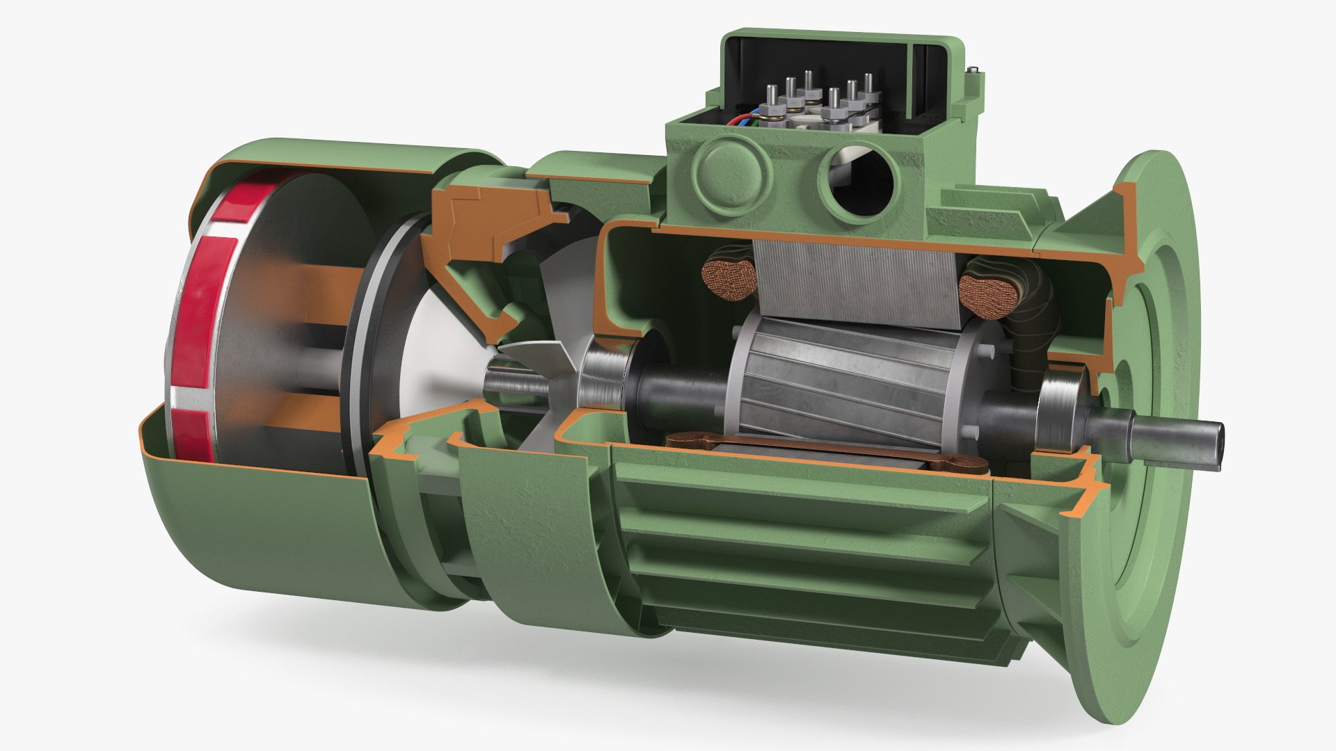 Electric Motor Cutaway Green 3D Model - TurboSquid 2225803