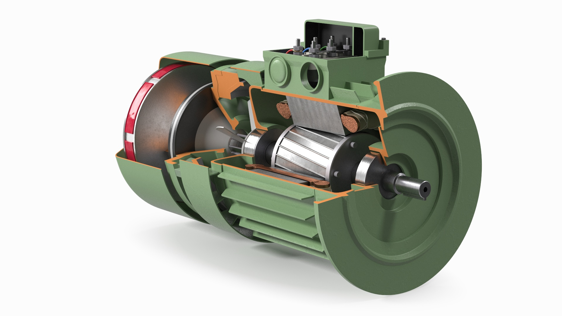 Electric Motor Cutaway Green 3D Model - TurboSquid 2225803