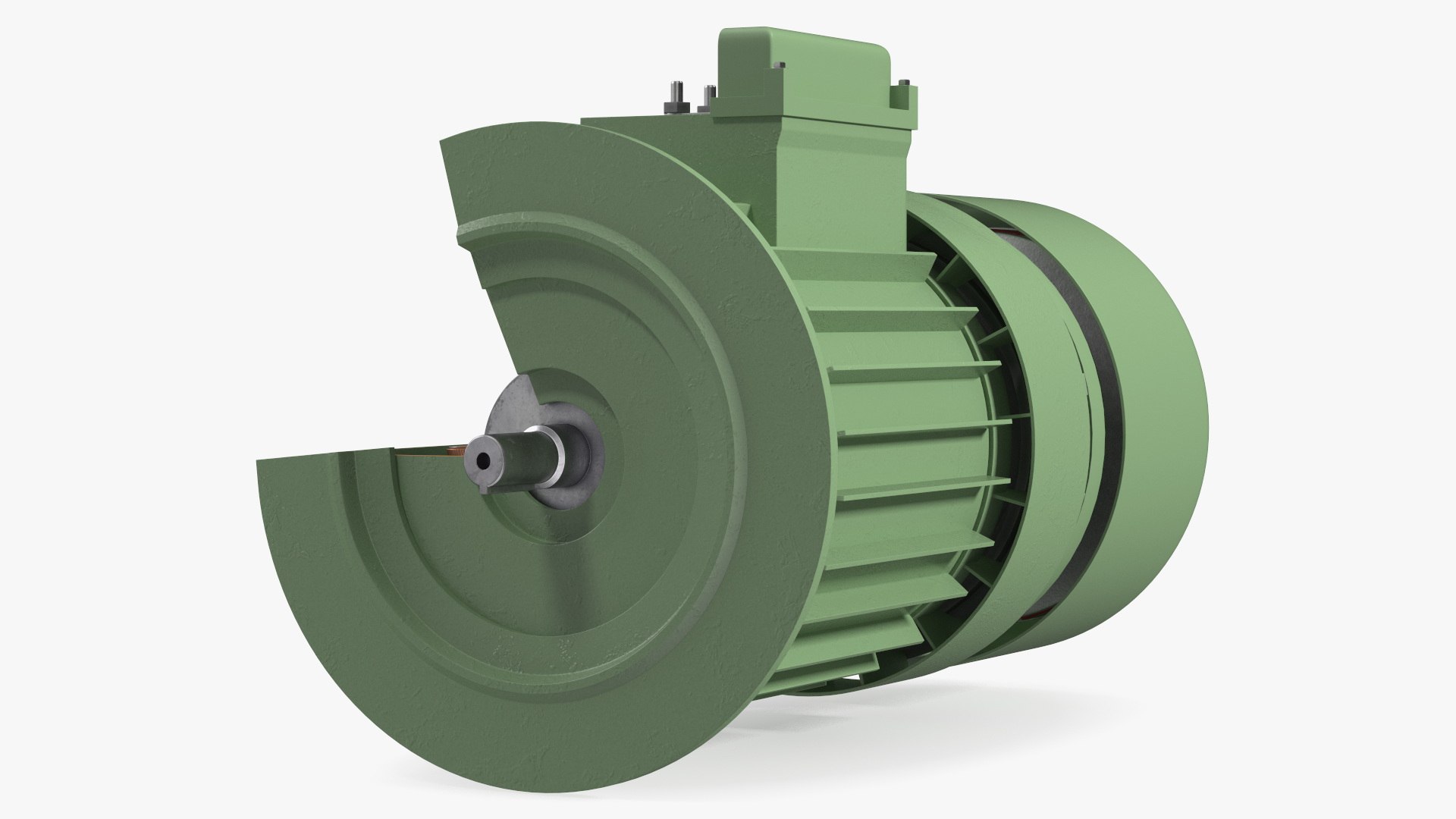 Electric Motor Cutaway Green 3D Model - TurboSquid 2225803