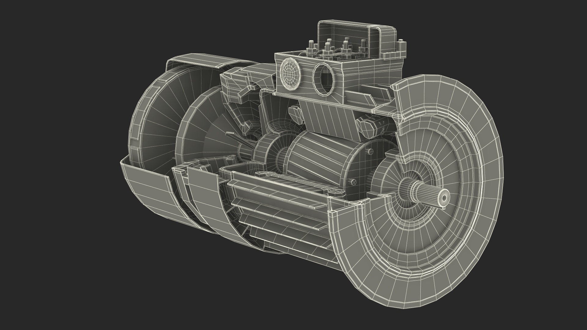 Electric Motor Cutaway Green 3D Model - TurboSquid 2225803
