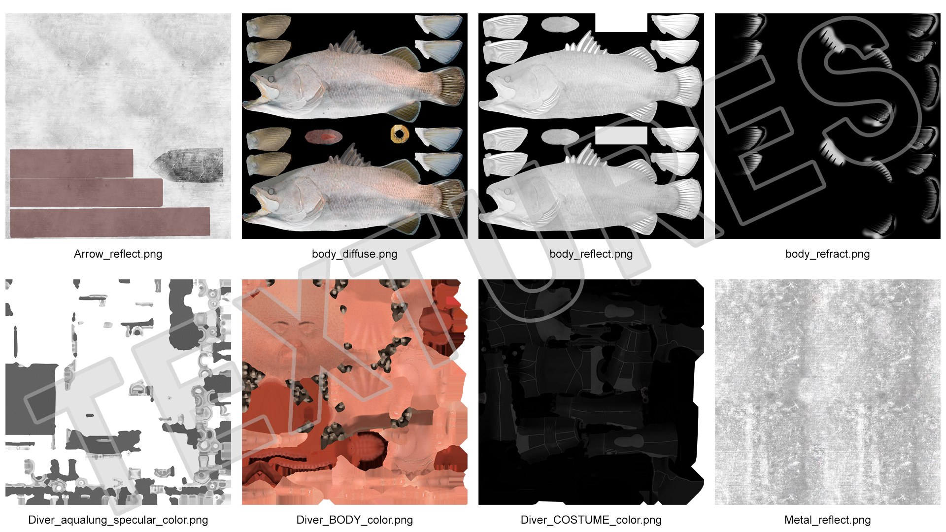 3D Diver With Underwater Speargun And Fish Rigged - TurboSquid 1883235