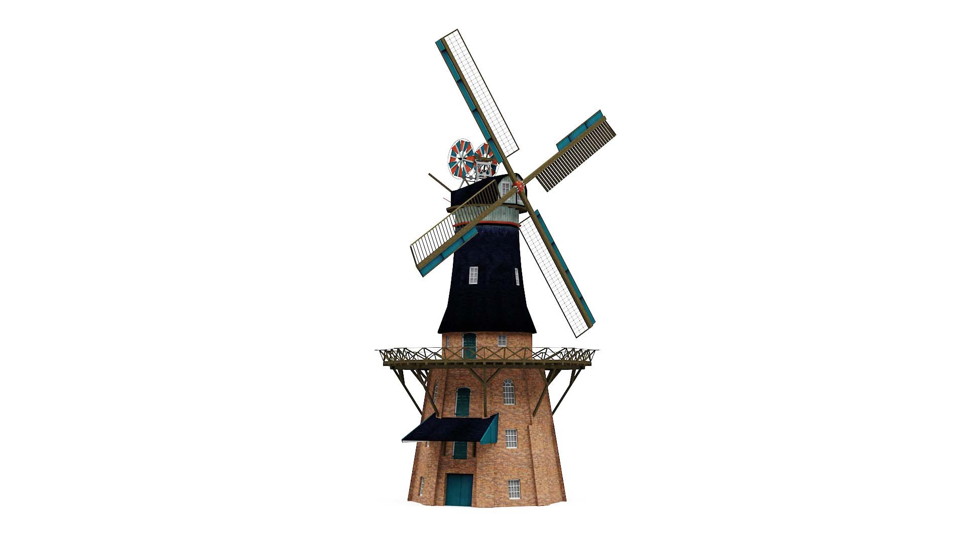 3D Traditional Windmill DETAILED - TurboSquid 2105774