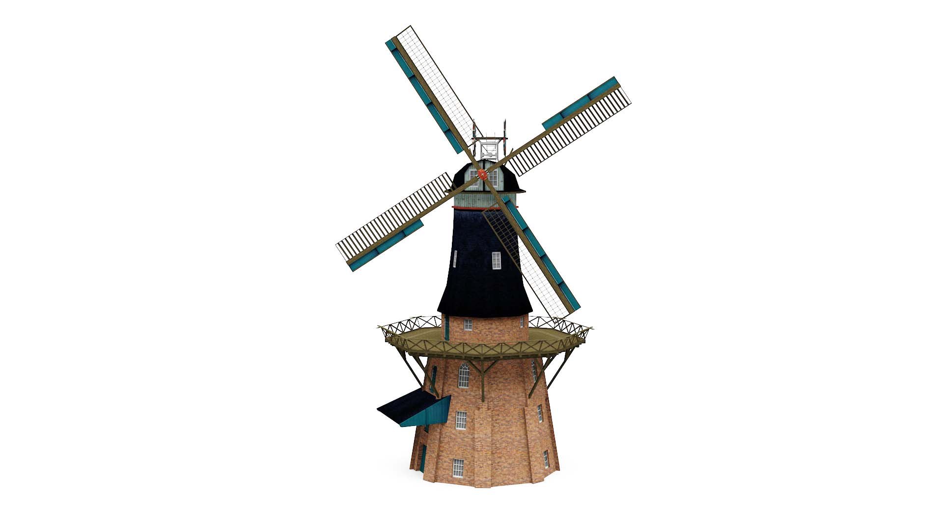 3D Traditional Windmill DETAILED - TurboSquid 2105774