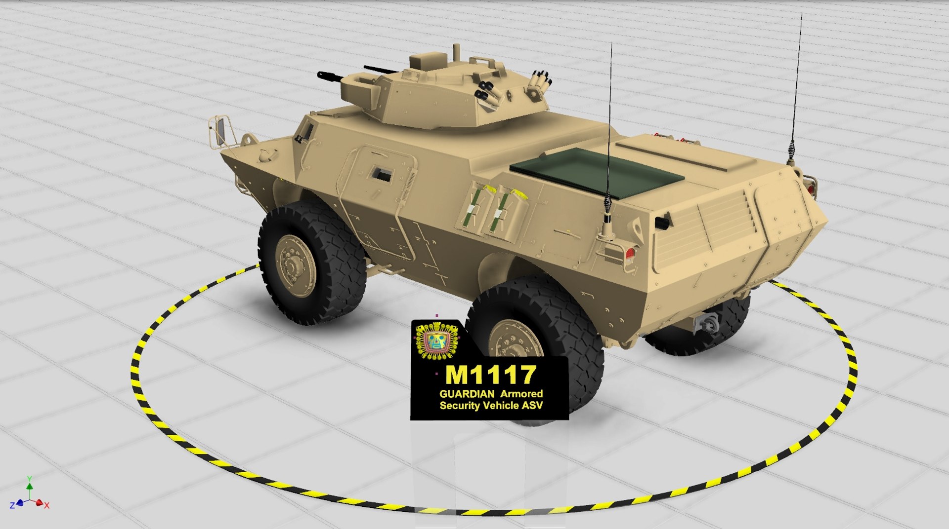 3d Model M1117 Guardian Turbosquid 1288568