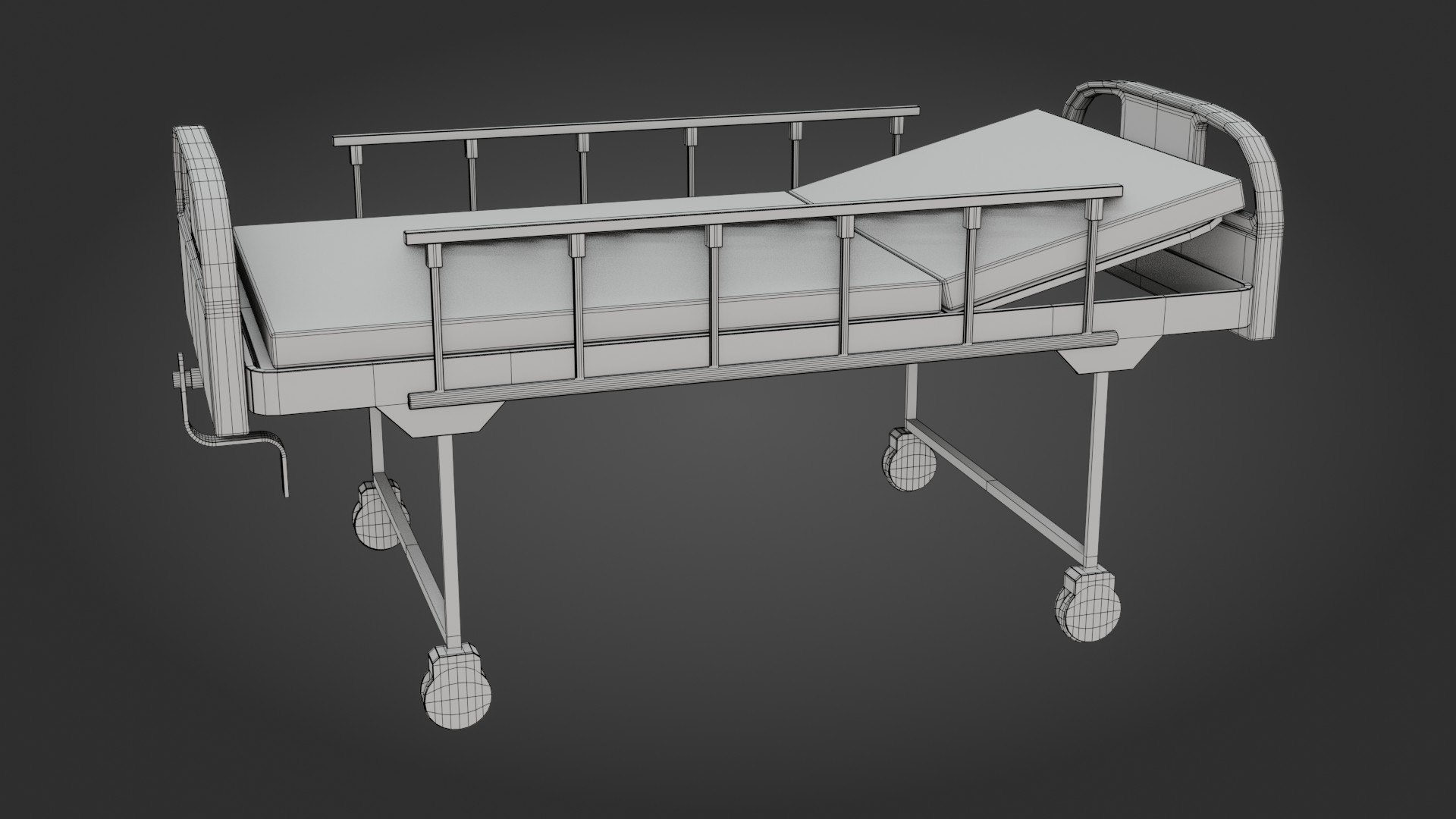 Hospital Bed - Low Poly - Game Ready - PBR 3D - TurboSquid 2139476