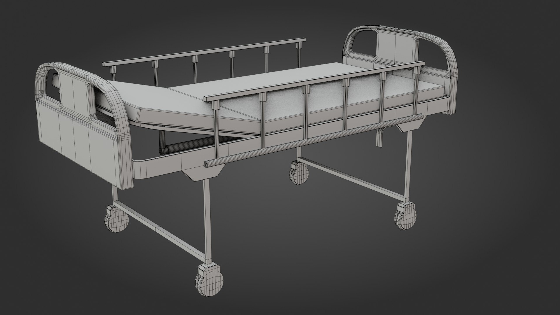 Hospital Bed - Low Poly - Game Ready - PBR 3D - TurboSquid 2139476