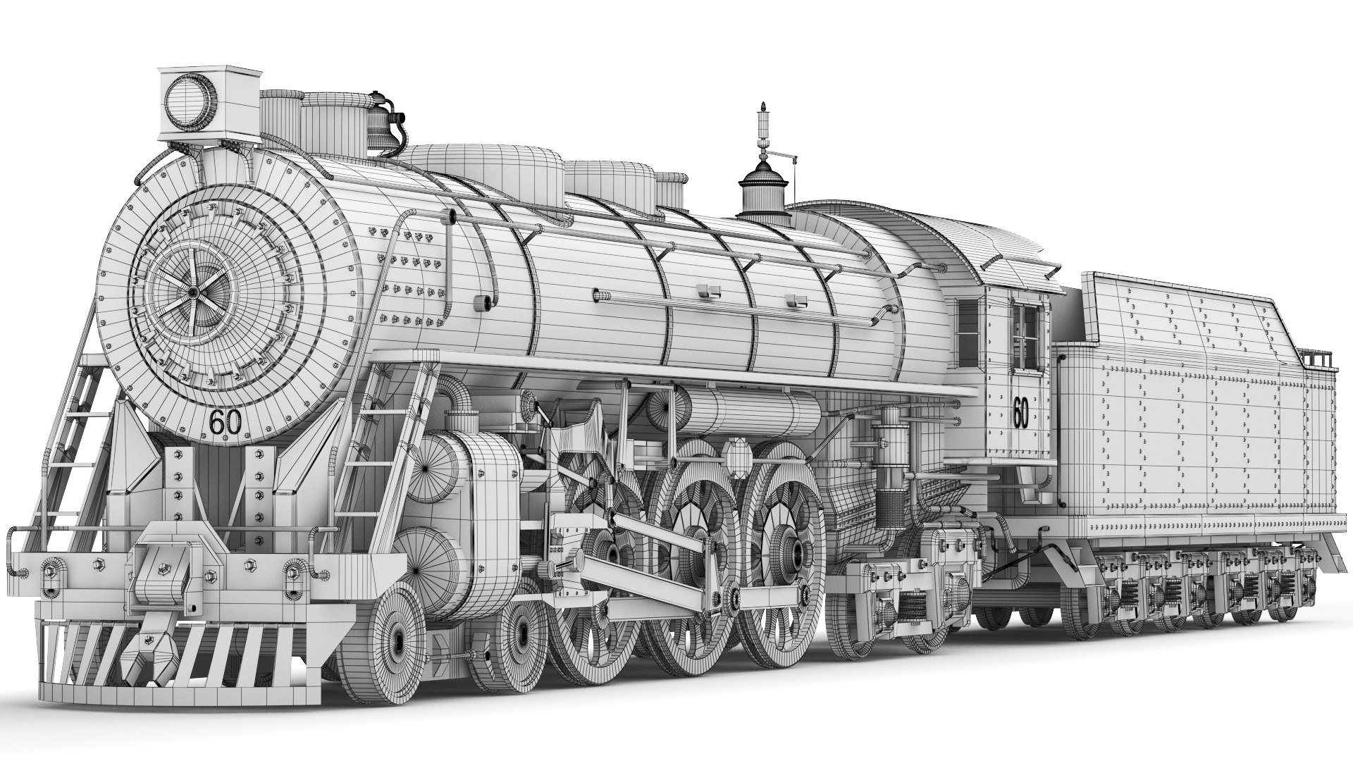 Detailed Steam Train Front Car Model - TurboSquid 2409536