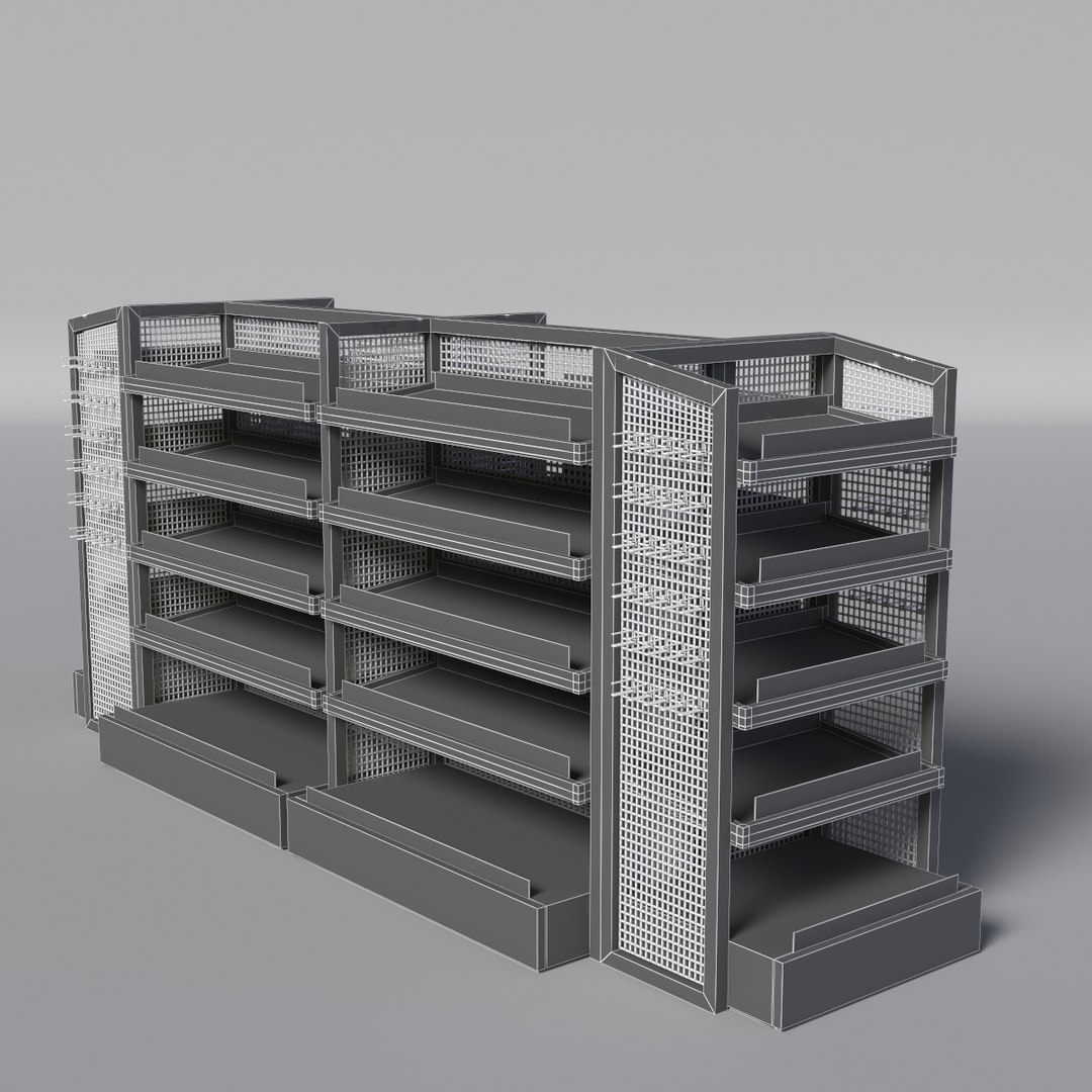 Market Shelving 3D Model - TurboSquid 1562867