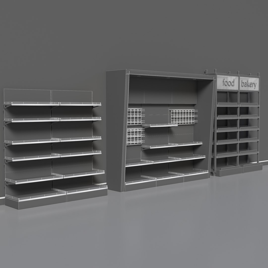 Market Shelving 3D Model - TurboSquid 1562867