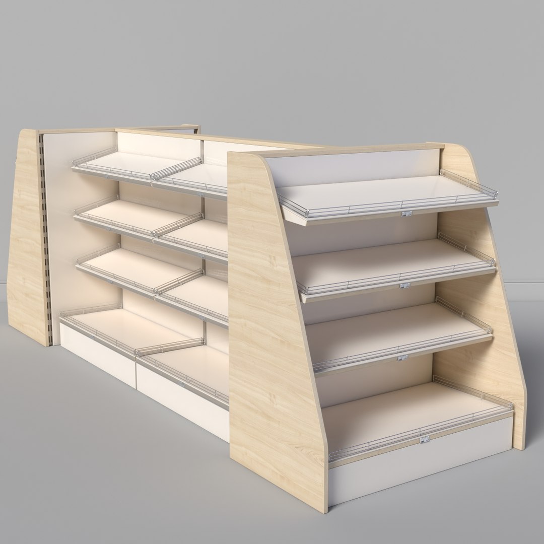 Market Shelving 3D Model - TurboSquid 1562867