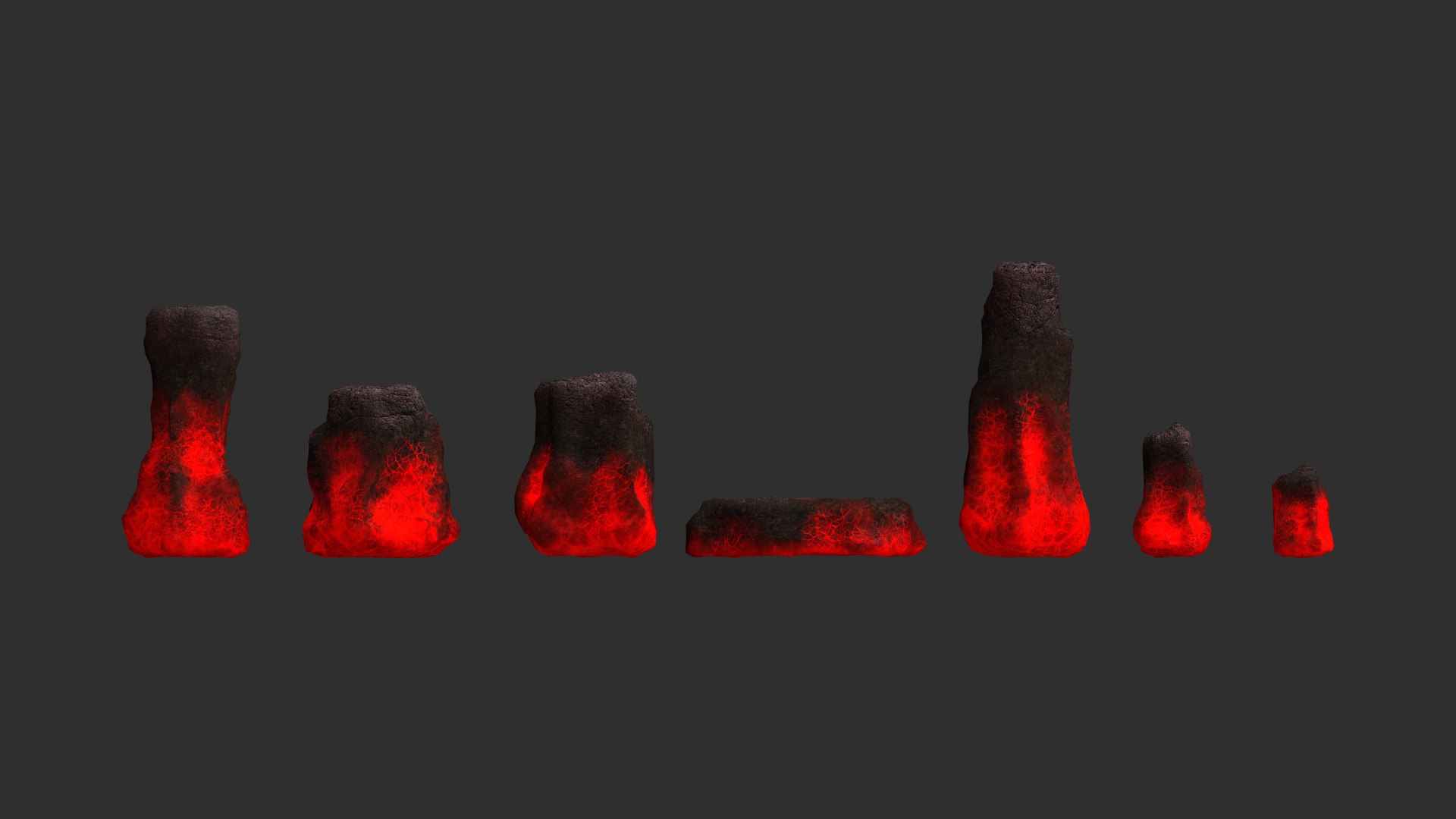 3D Rock Set 05 - 5 Color Combo model - TurboSquid 1938392