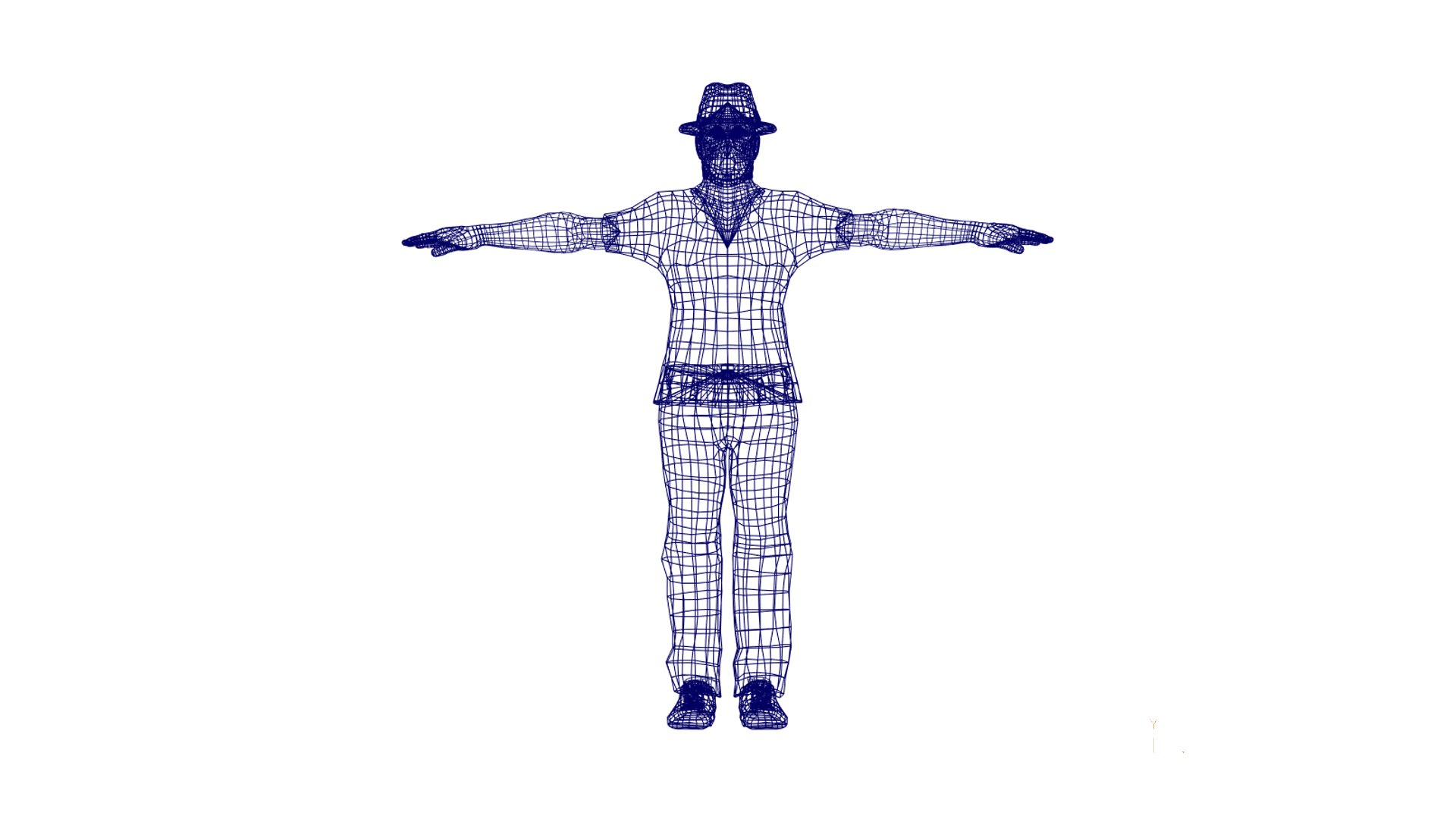 Man with hat 3D model - TurboSquid 1901745