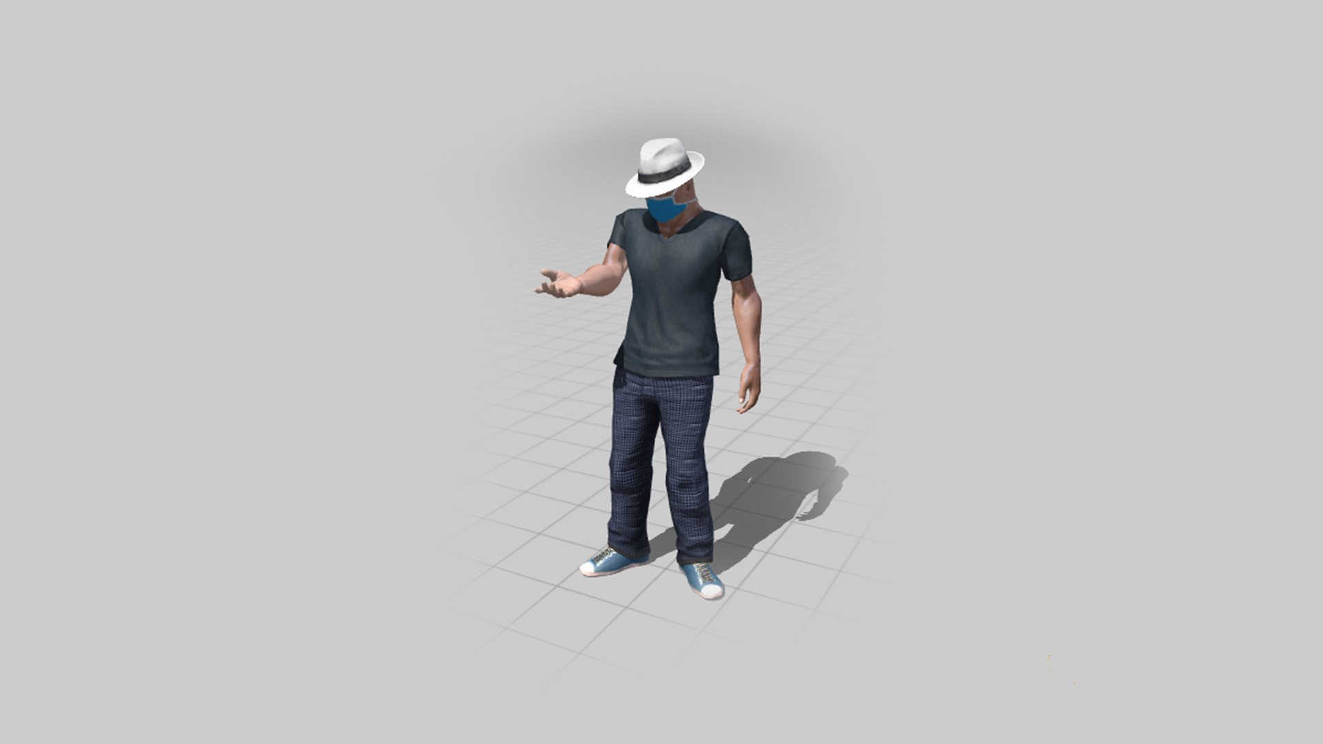 Man with hat 3D model - TurboSquid 1901745