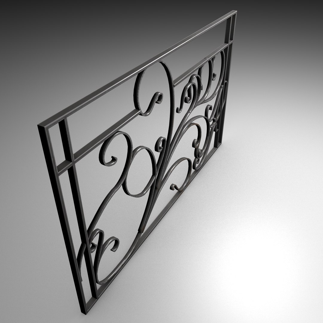 Art Nouveau Railing 3D Model - TurboSquid 1180006