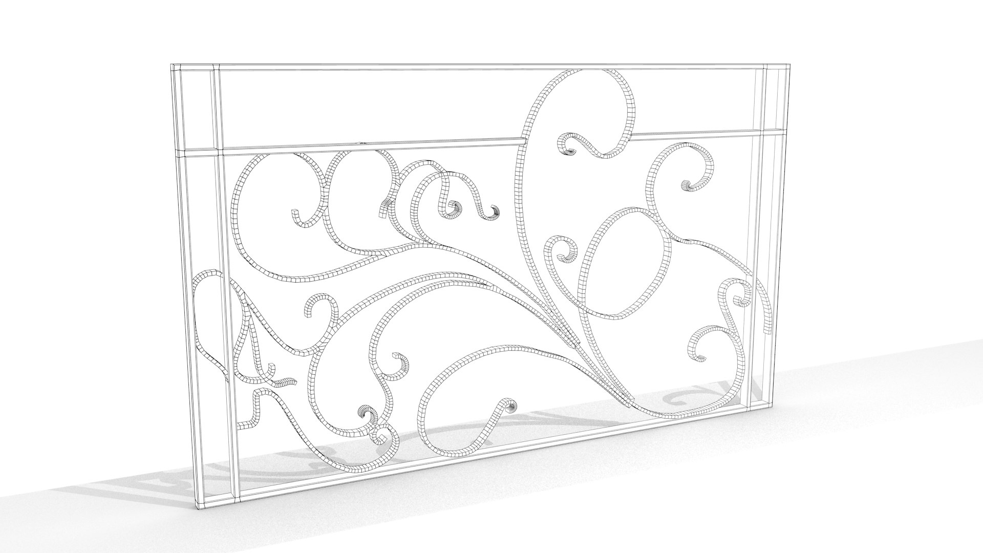 Art Nouveau Railing 3D Model - TurboSquid 1180006