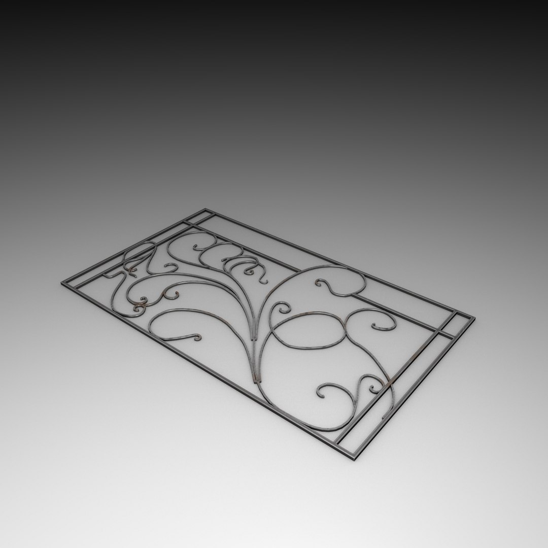 Art Nouveau Railing 3D Model - TurboSquid 1180006