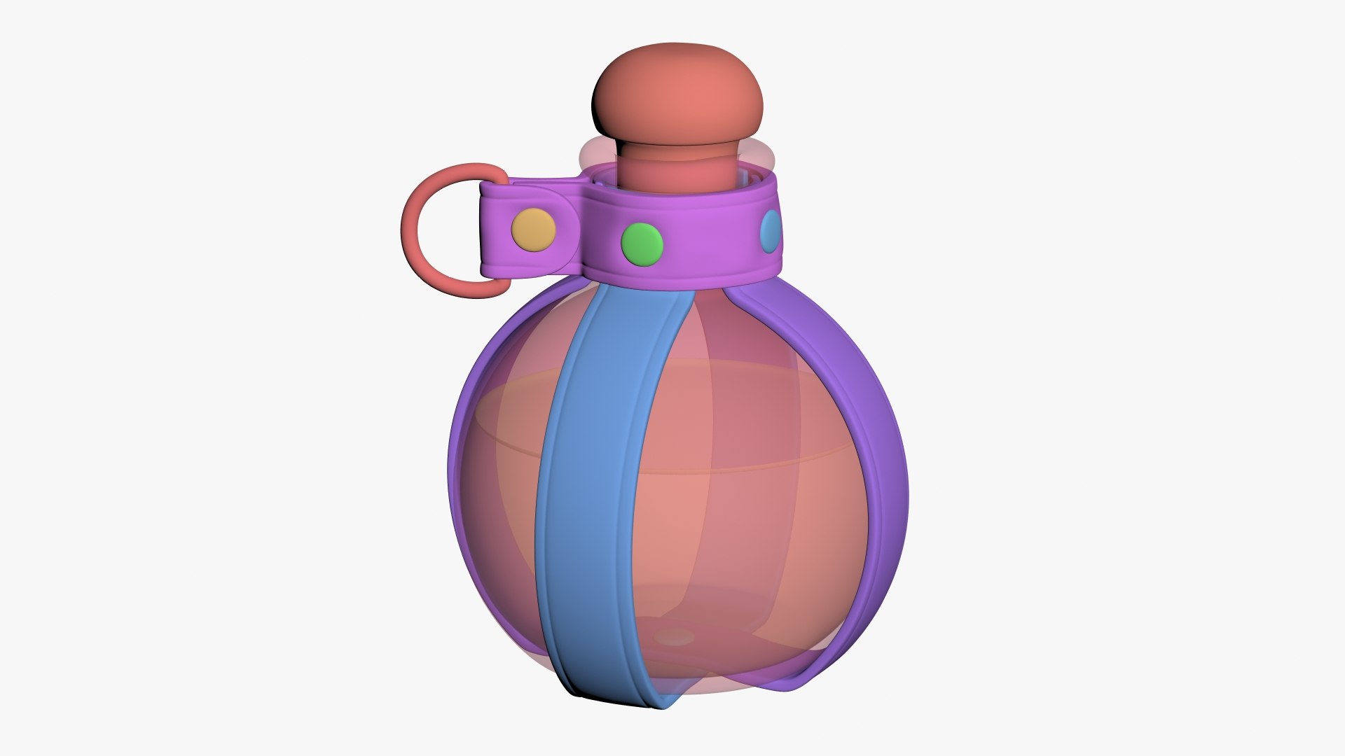 3D Model Potion Bottle Holder With Liquid - TurboSquid 1749588