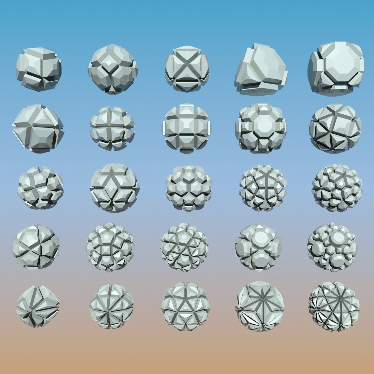 3d geometric shape pack model