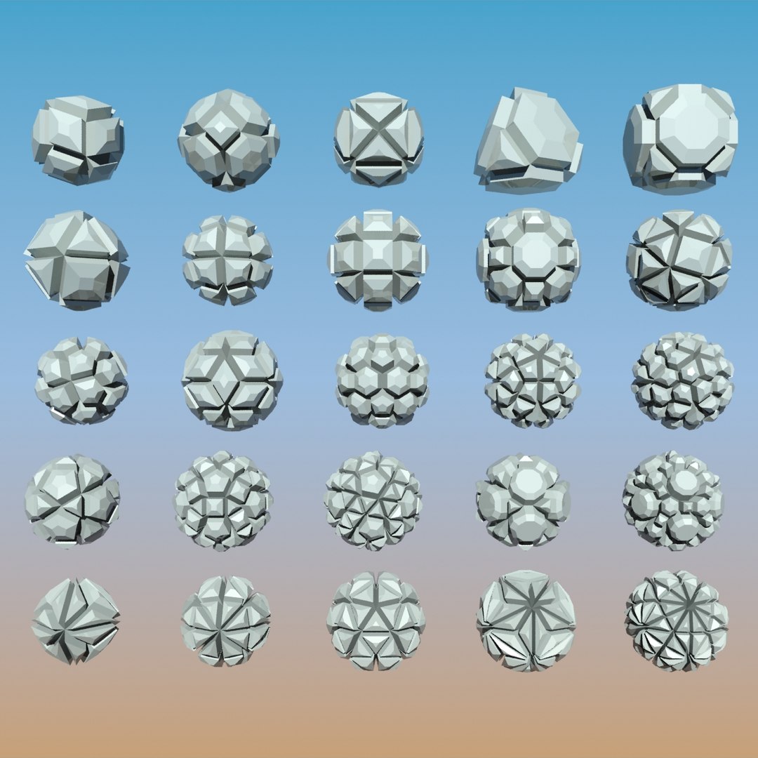 3d geometric shape pack model