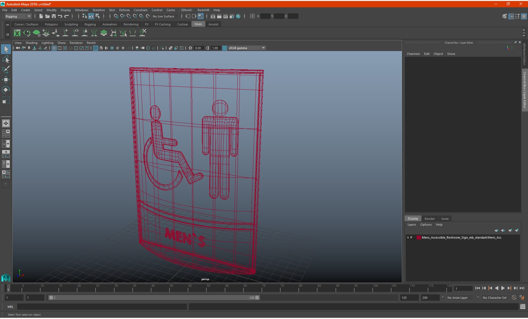 Mens Accessible Restroom Sign 3D model - TurboSquid 2042138