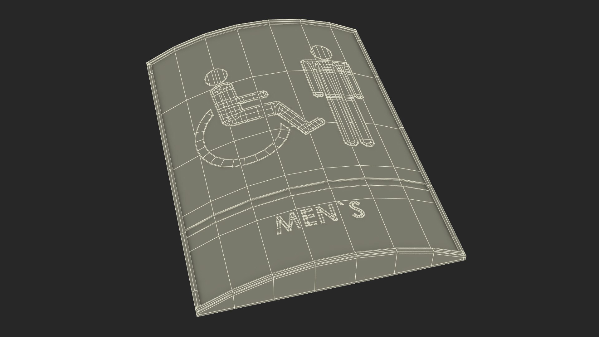 Mens Accessible Restroom Sign 3D model - TurboSquid 2042138