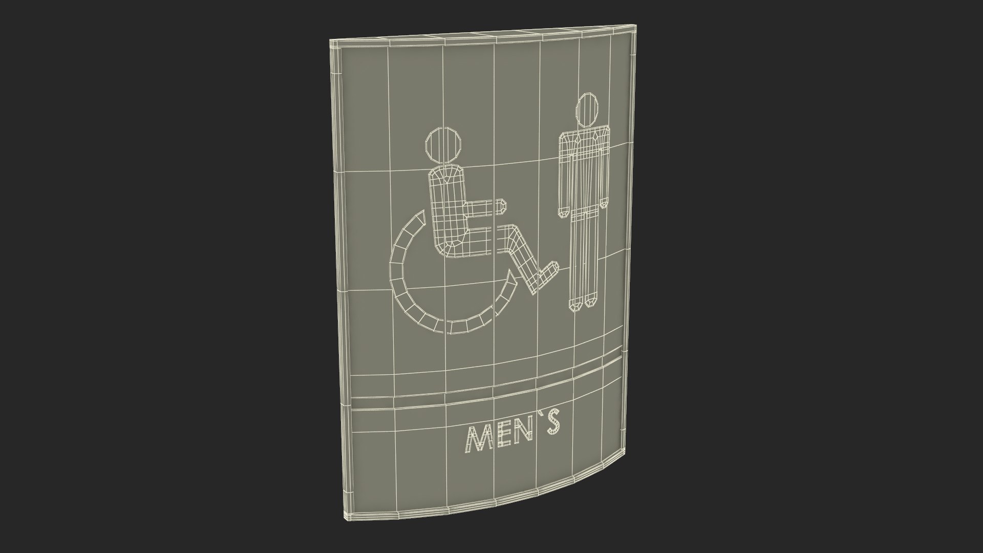 Mens Accessible Restroom Sign 3D model - TurboSquid 2042138