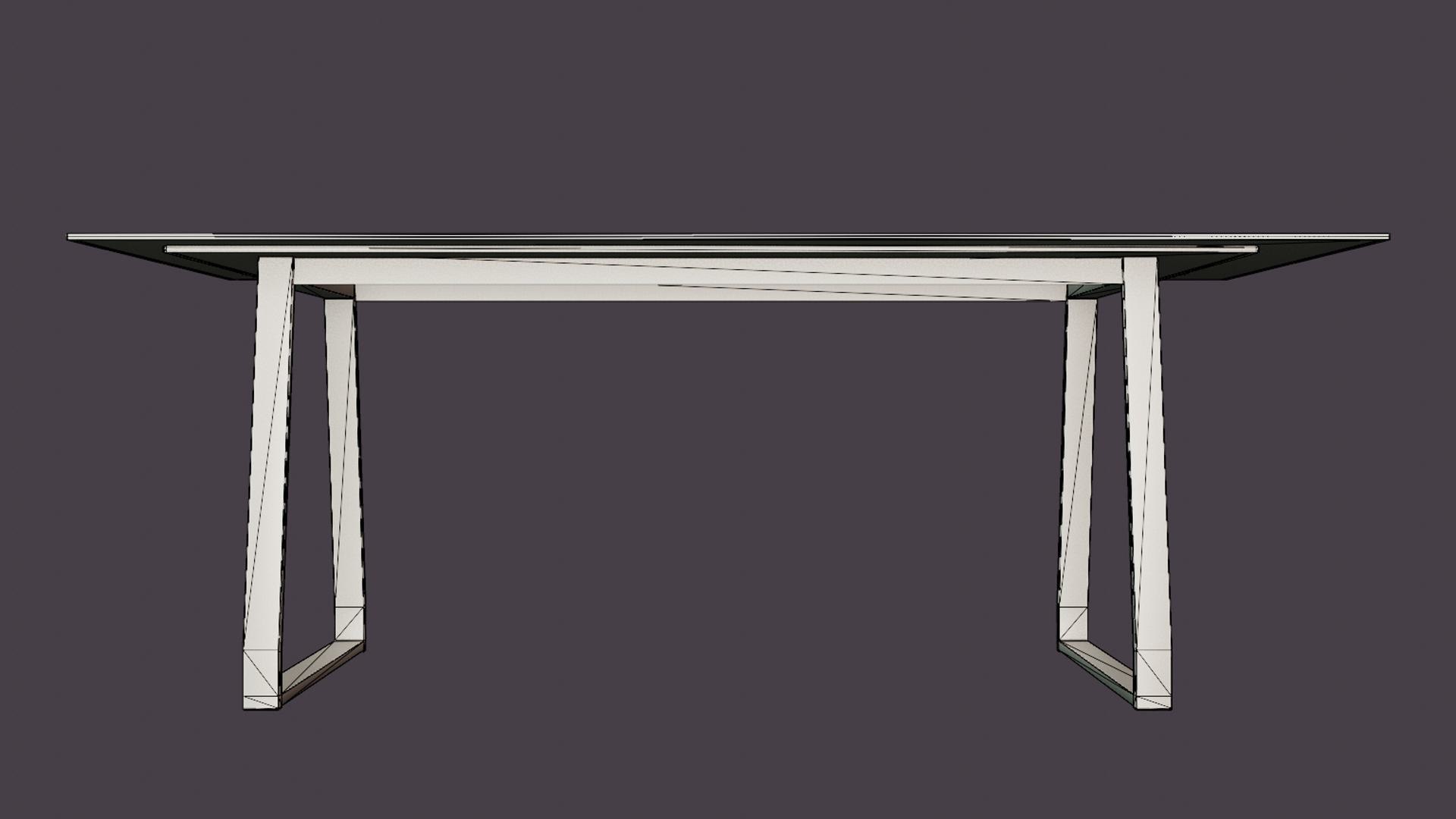 Quay Dining Table 200 Cm 3D Model - TurboSquid 2233234