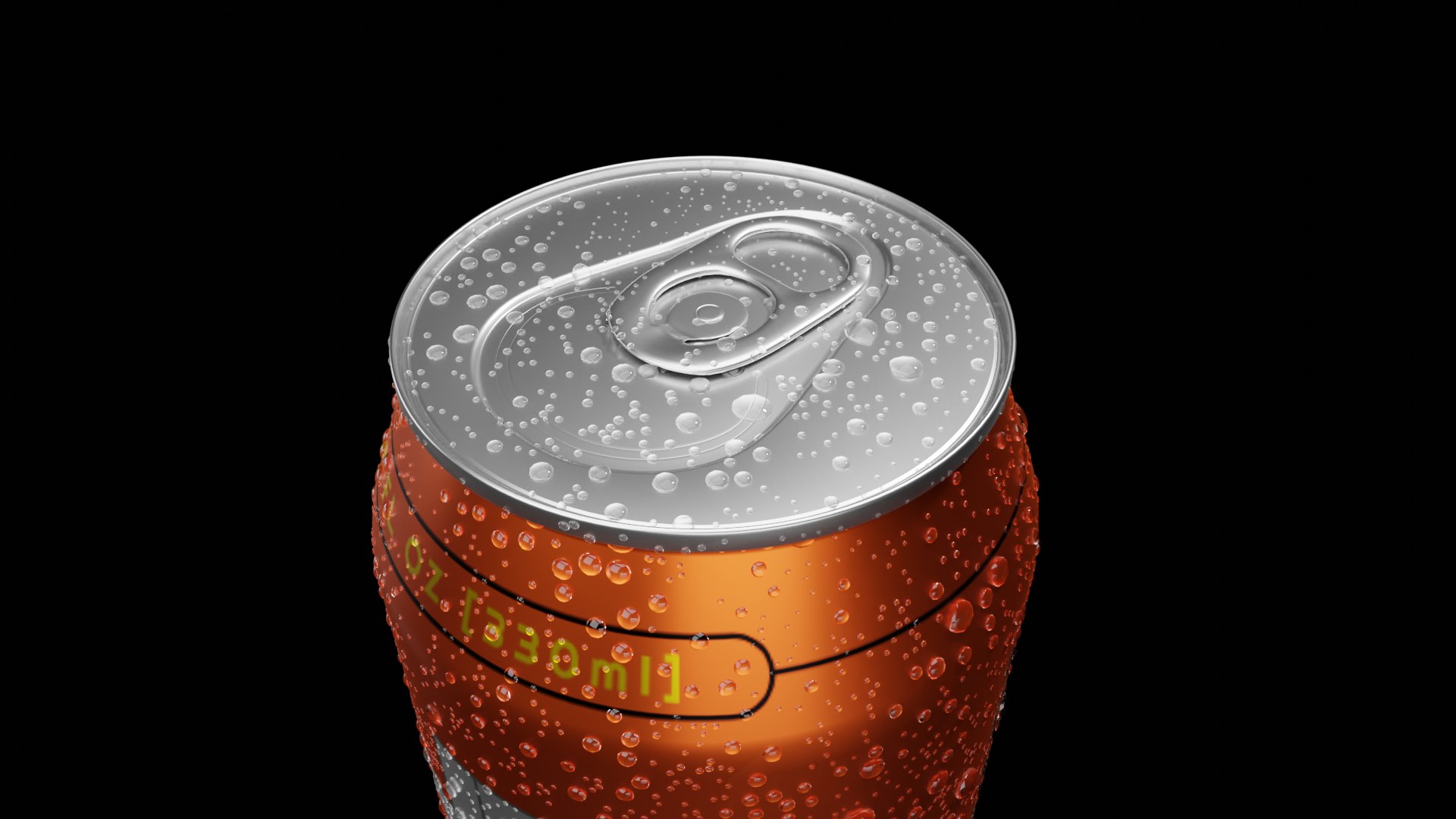Sleek 330ml Beverage Can Open And Closed Tabs With Droplets Model ...