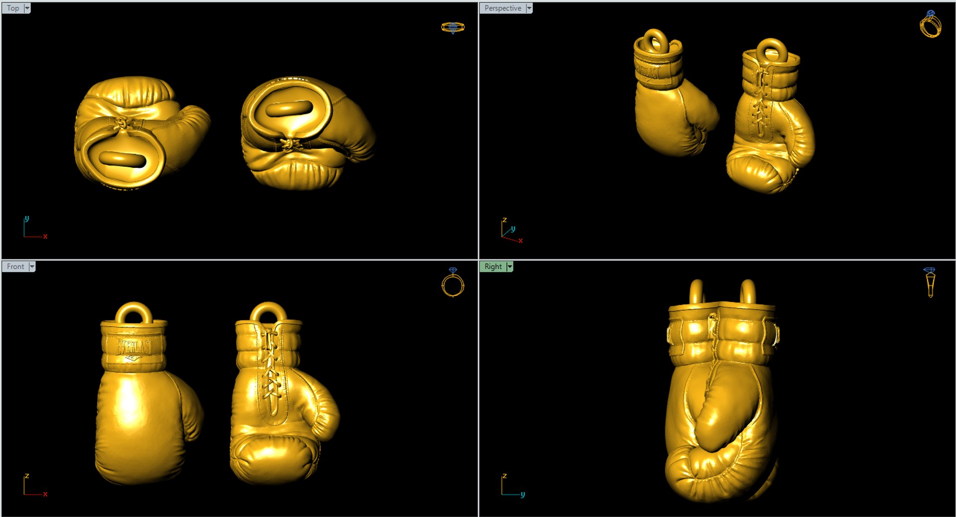 3D Boxing Gloves 3D-print model file - TurboSquid 2137636