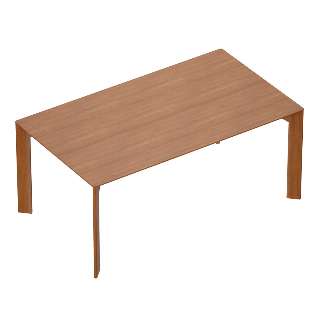 Ivy Rectangle Wood Dining Table 3D Model - TurboSquid 1717830