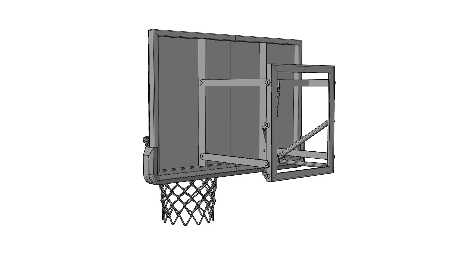 Wall Mount Basketball Hoop 3D Model - TurboSquid 1992542