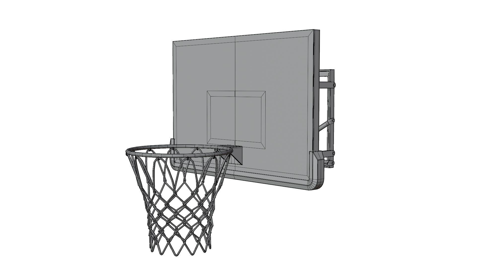 Wall Mount Basketball Hoop 3D Model - TurboSquid 1992542