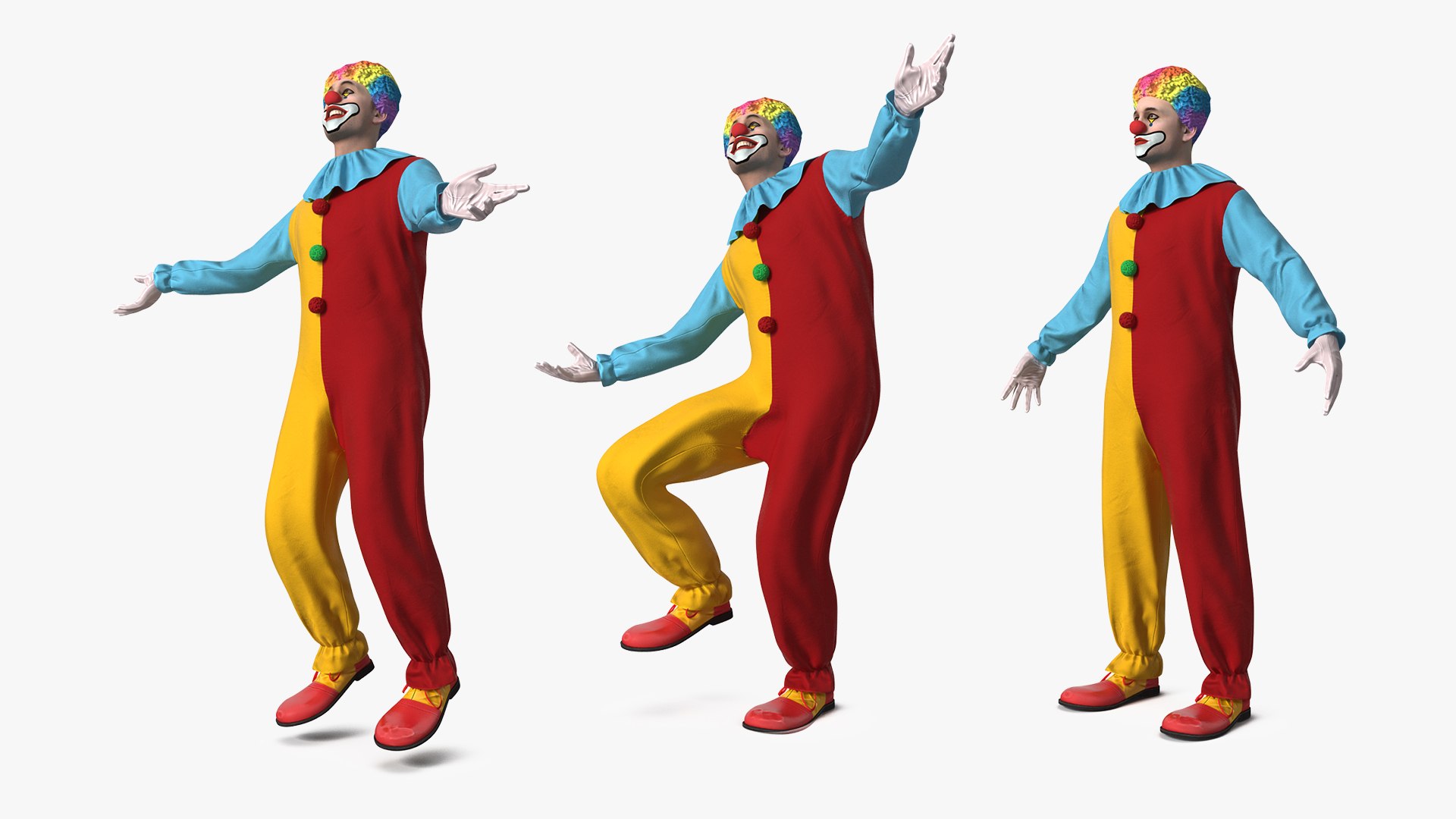 Men Clown Suit Rigged 3D - TurboSquid 1604190