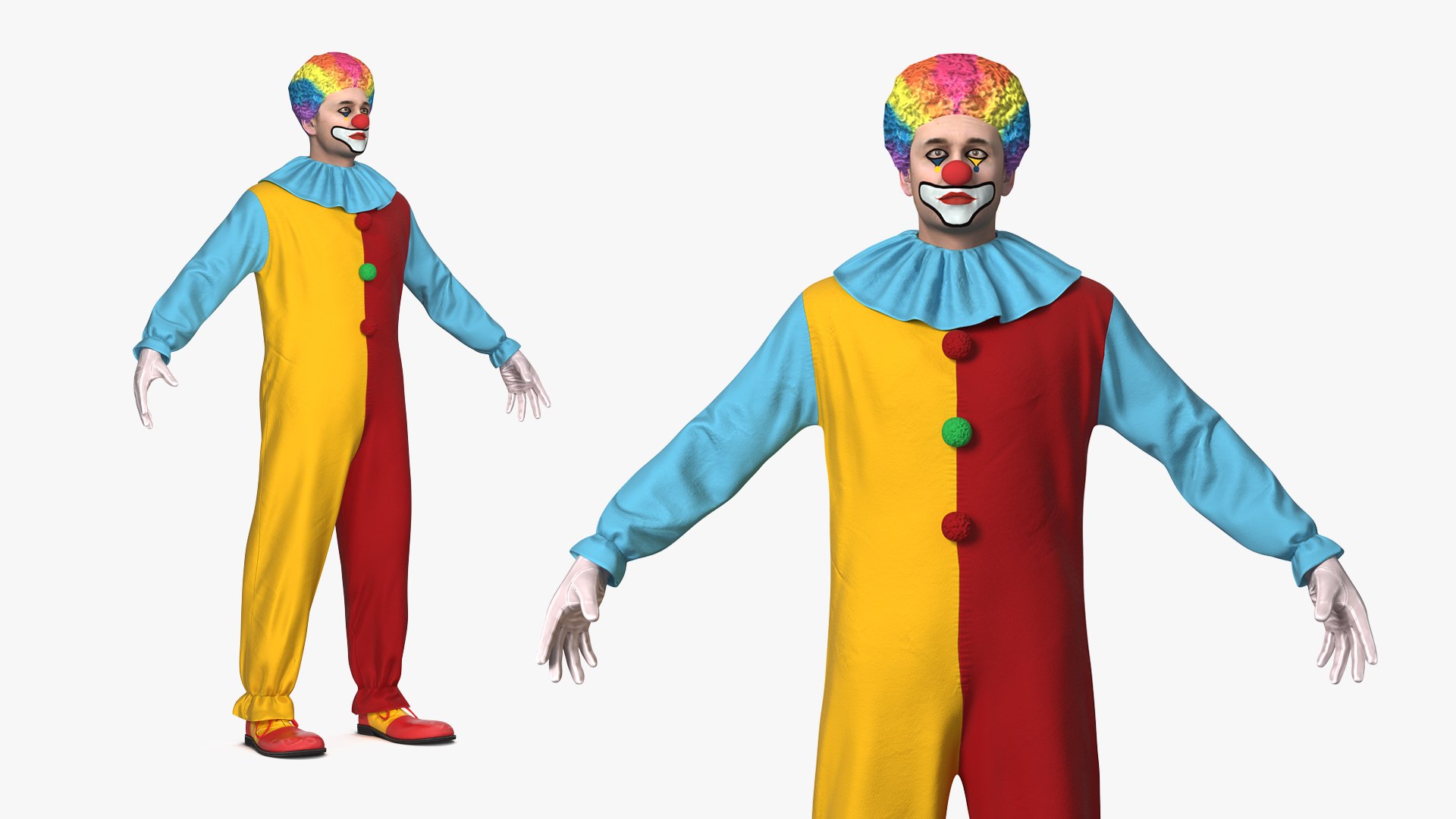Men Clown Suit Rigged 3D - TurboSquid 1604190