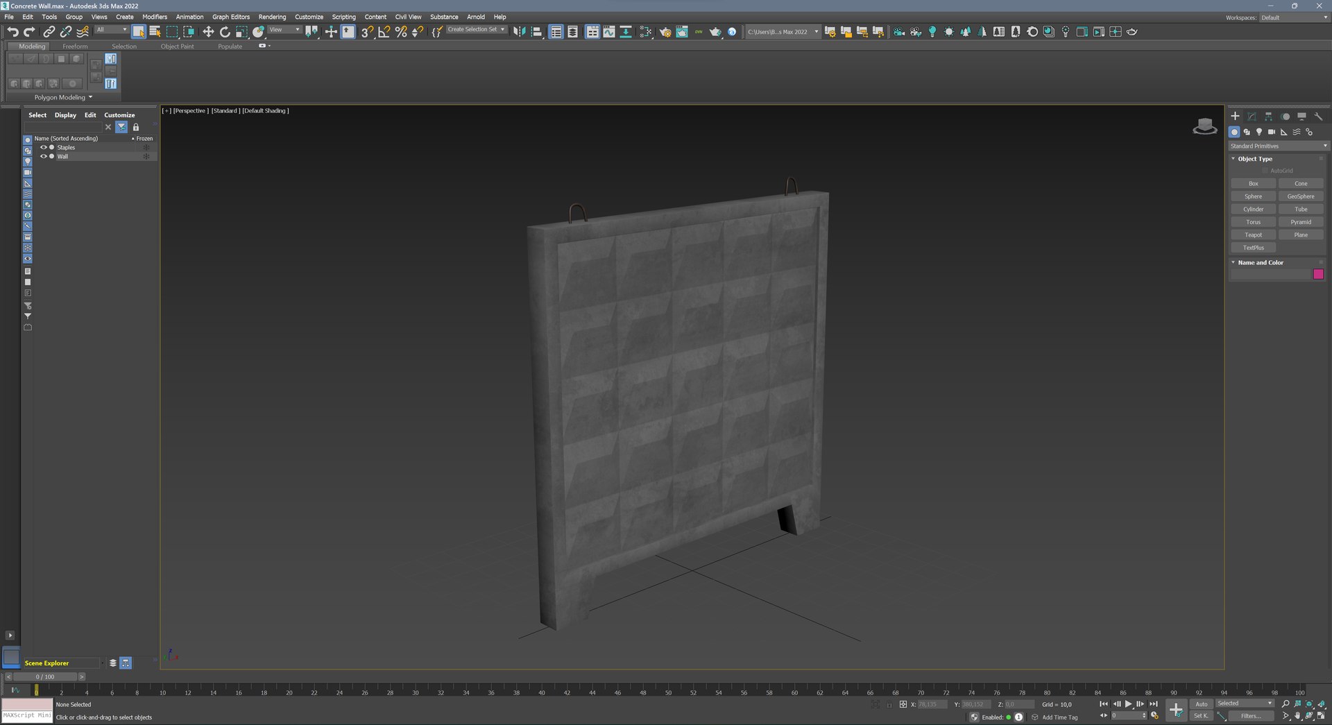 Concrete Wall 3D Model - TurboSquid 2292984