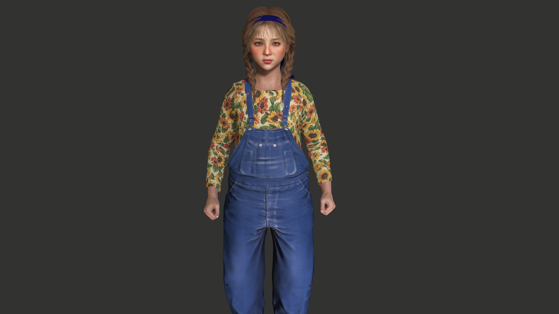AAA 3D REALISTIC CHARACTER - LITTLE GIRL EUROPEAN BLONDE KIDS 3D Model ...
