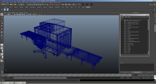X-ray luggage scanner check 3D model - TurboSquid 1291900