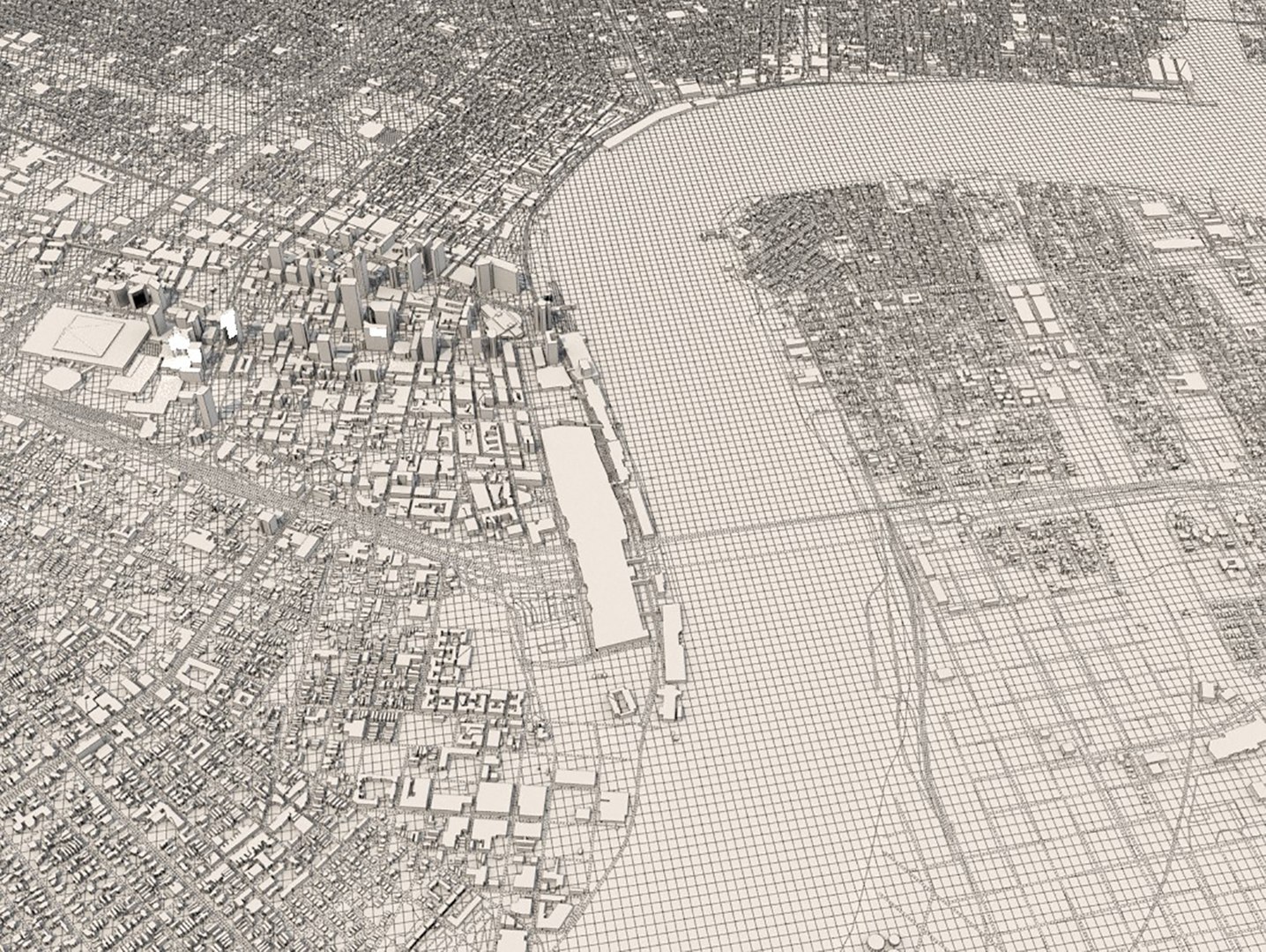 Cityscape New Orleans Louisiana 3D - TurboSquid 1643888