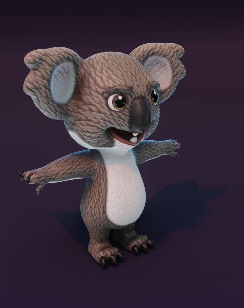 3D Cartoon Koala 3D Model - TurboSquid 1981252