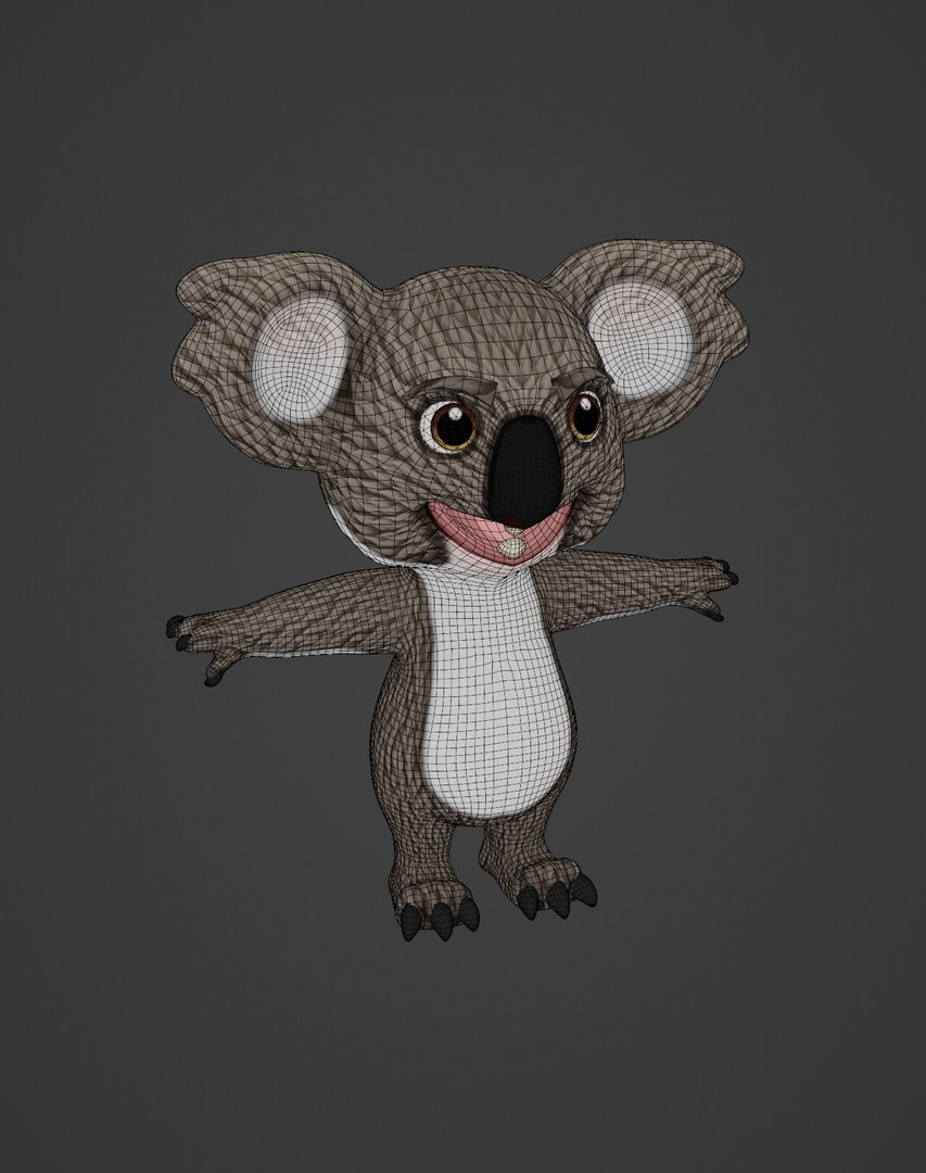 3D Cartoon Koala 3D Model - TurboSquid 1981252