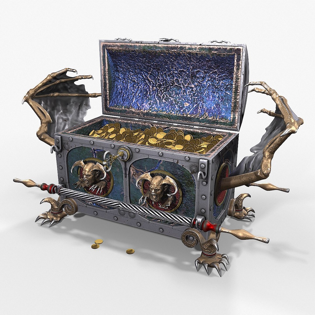 Chest Vampire With Coins 3d Model 3D Model - TurboSquid 1820038