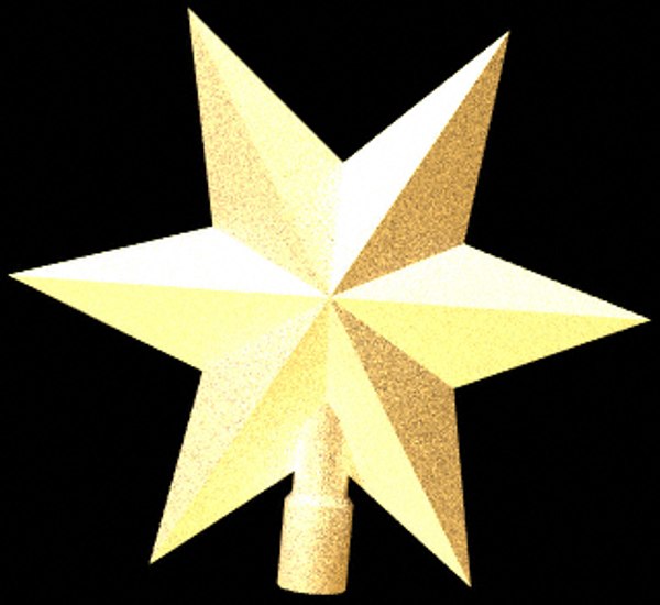 3d christmas tree star model