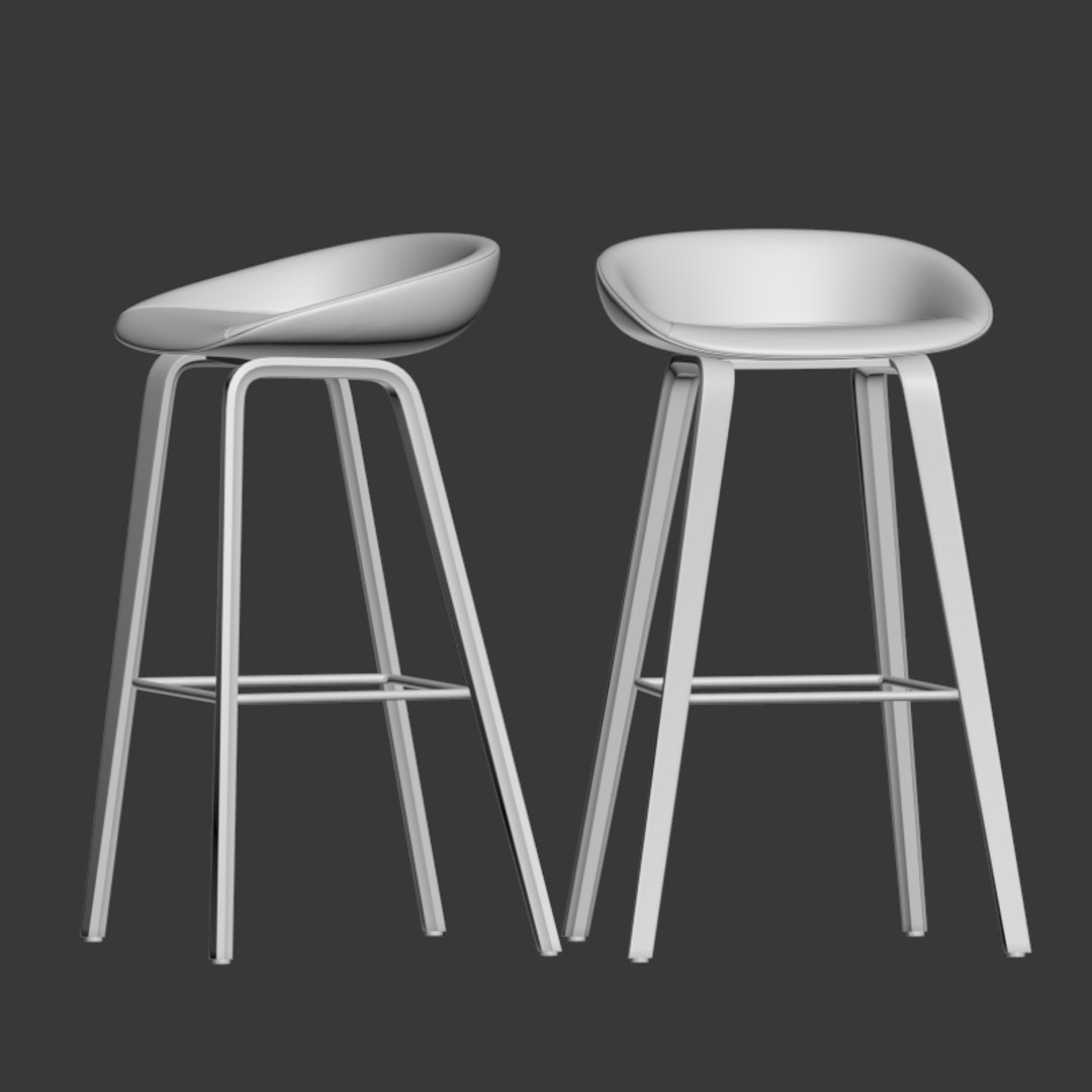 Hay Aas 32 Barstool 3D Model - TurboSquid 1536365