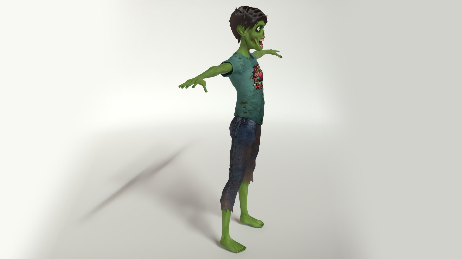 3D Zombie Boy model - TurboSquid 2173165