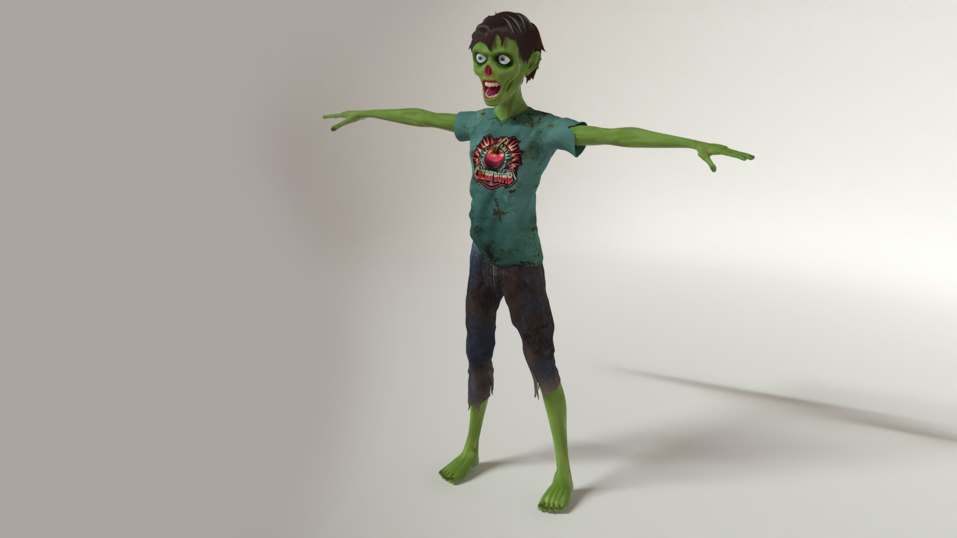 3D Zombie Boy model - TurboSquid 2173165
