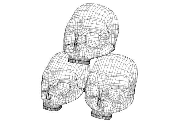 3d skulls model