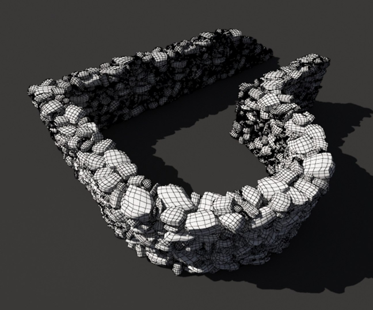 3ds Stone Wall - Rocks